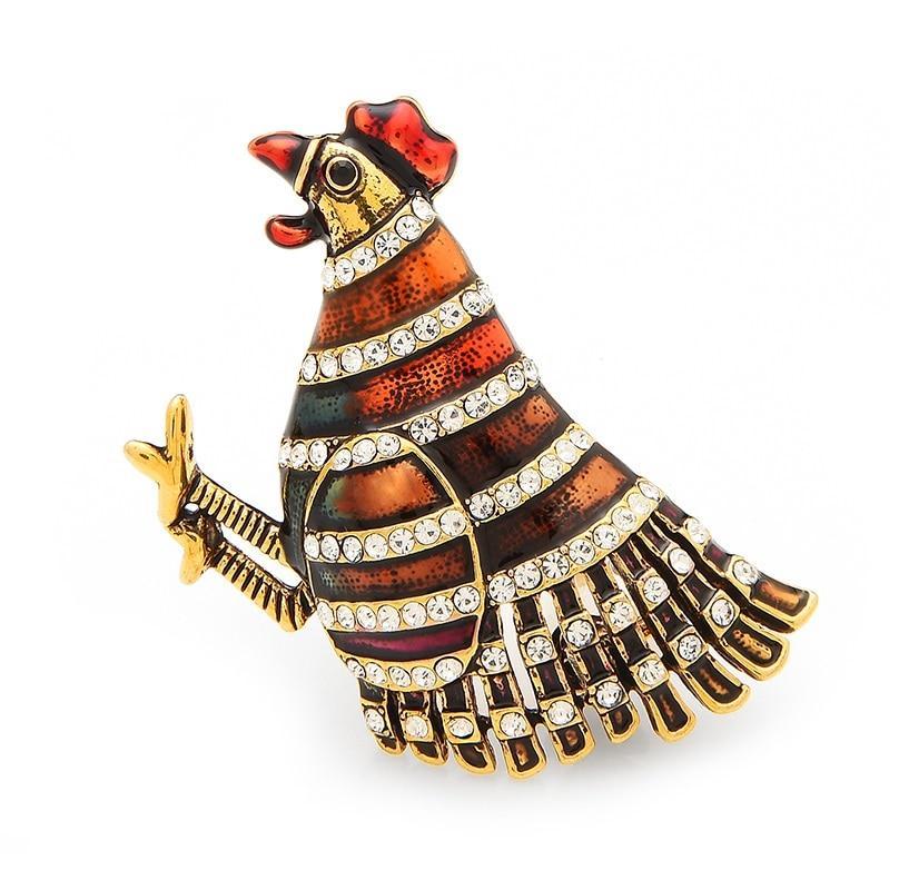 Sparkling Rooster Brooch – Vintage Creators